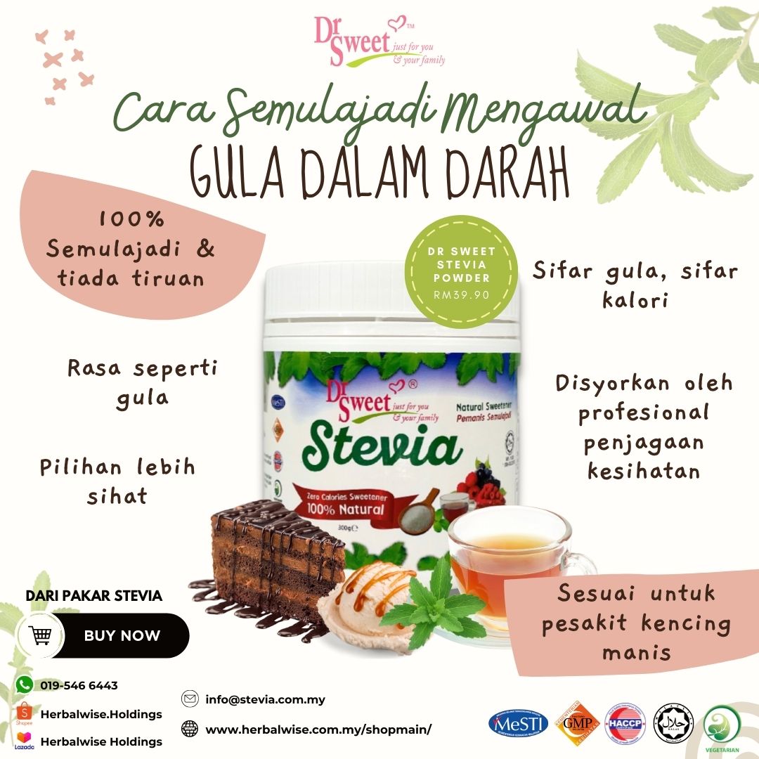 300g Dr Sweet Spoonable Stevia Powder / Sweetener - Herbalwise Holdings