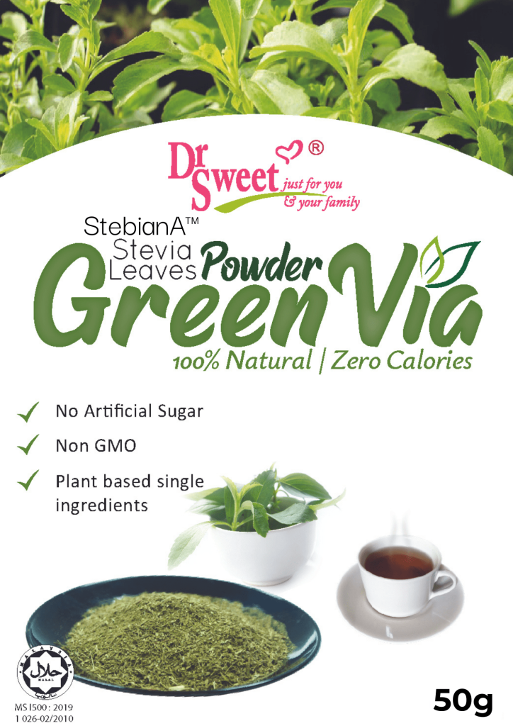 2g x 50 pieces Dr Sweet Sachet Stevia Powder / Stevia Sweetener / Gula ...